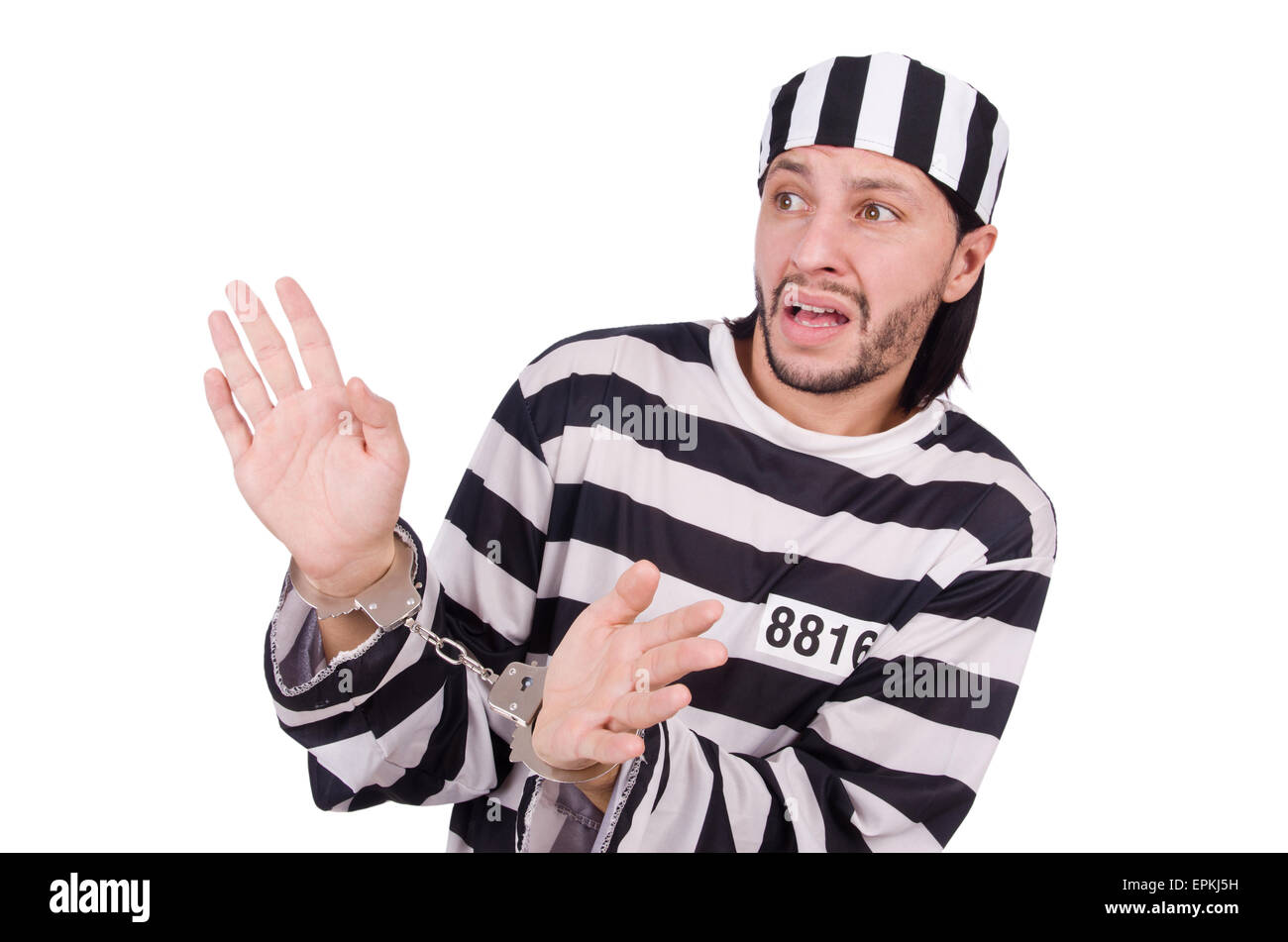 Prison inmate isolated on the white background Stock Photo - Alamy