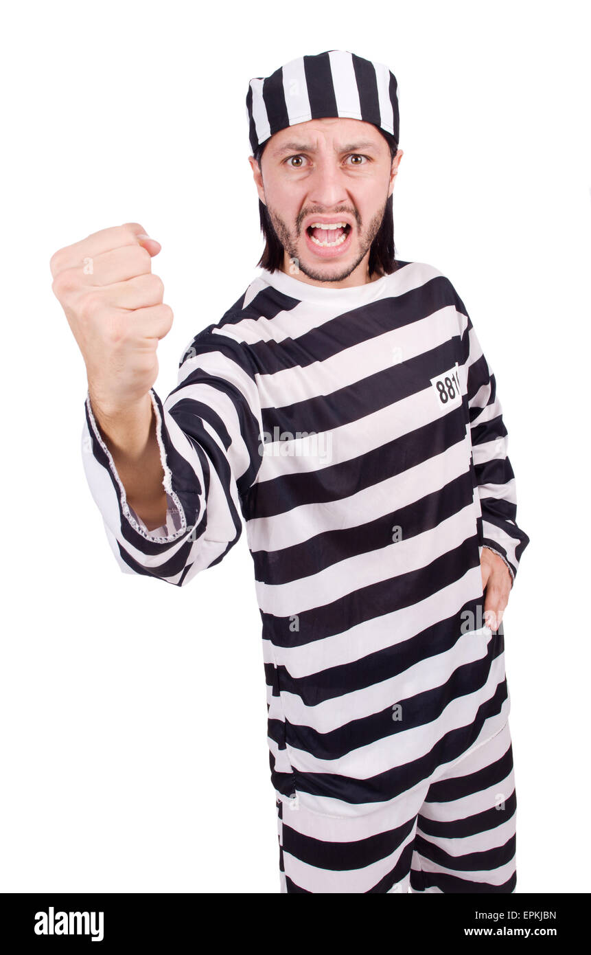 Prison inmate isolated on the white background Stock Photo - Alamy