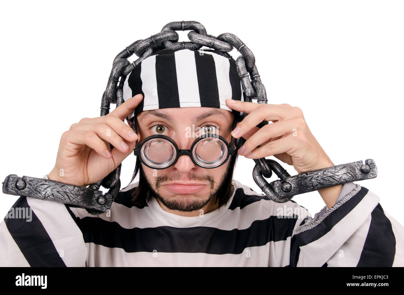 Prison inmate isolated on the white background Stock Photo - Alamy