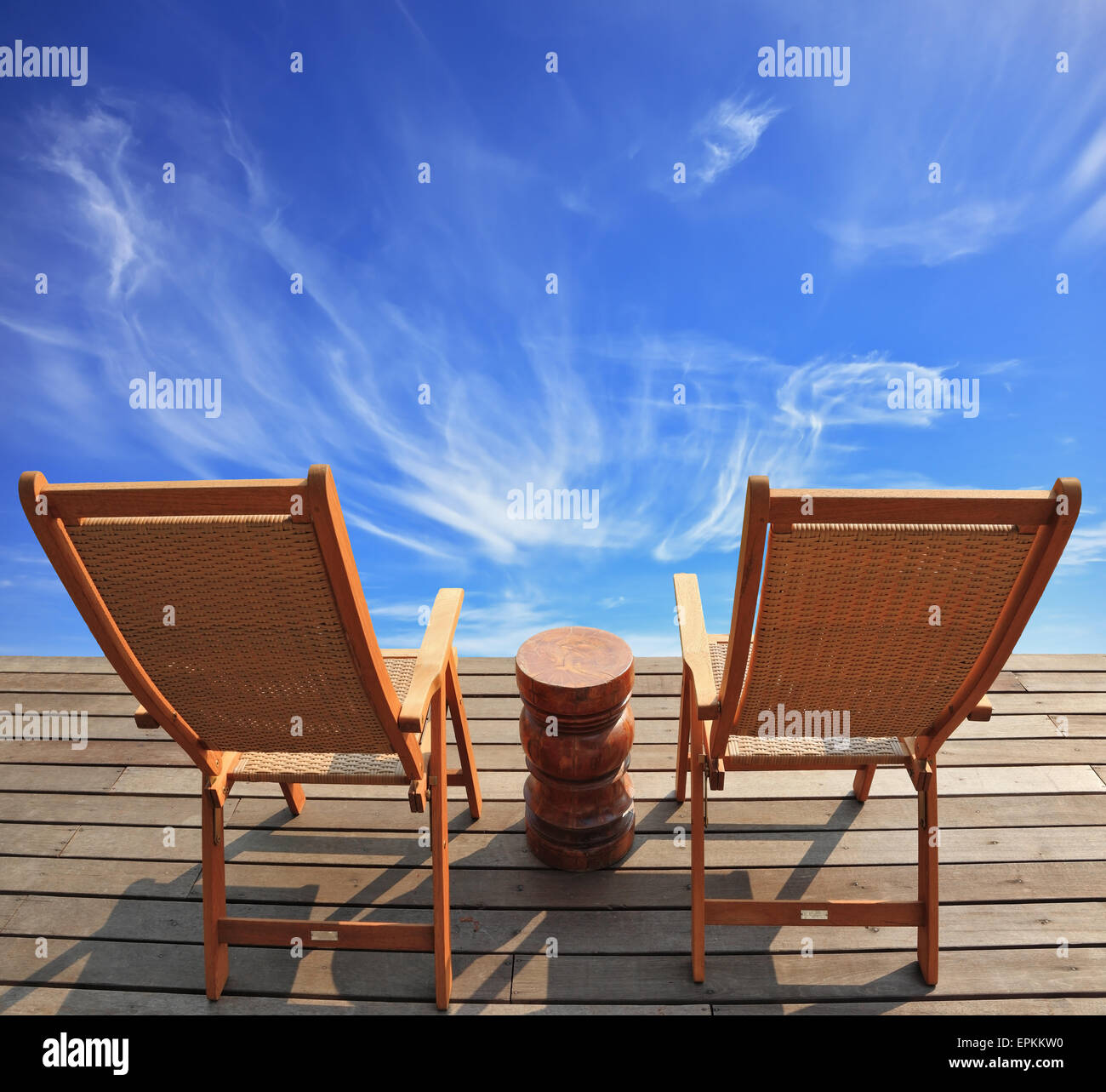 Two wooden chairs hi-res stock photography and images - Alamy