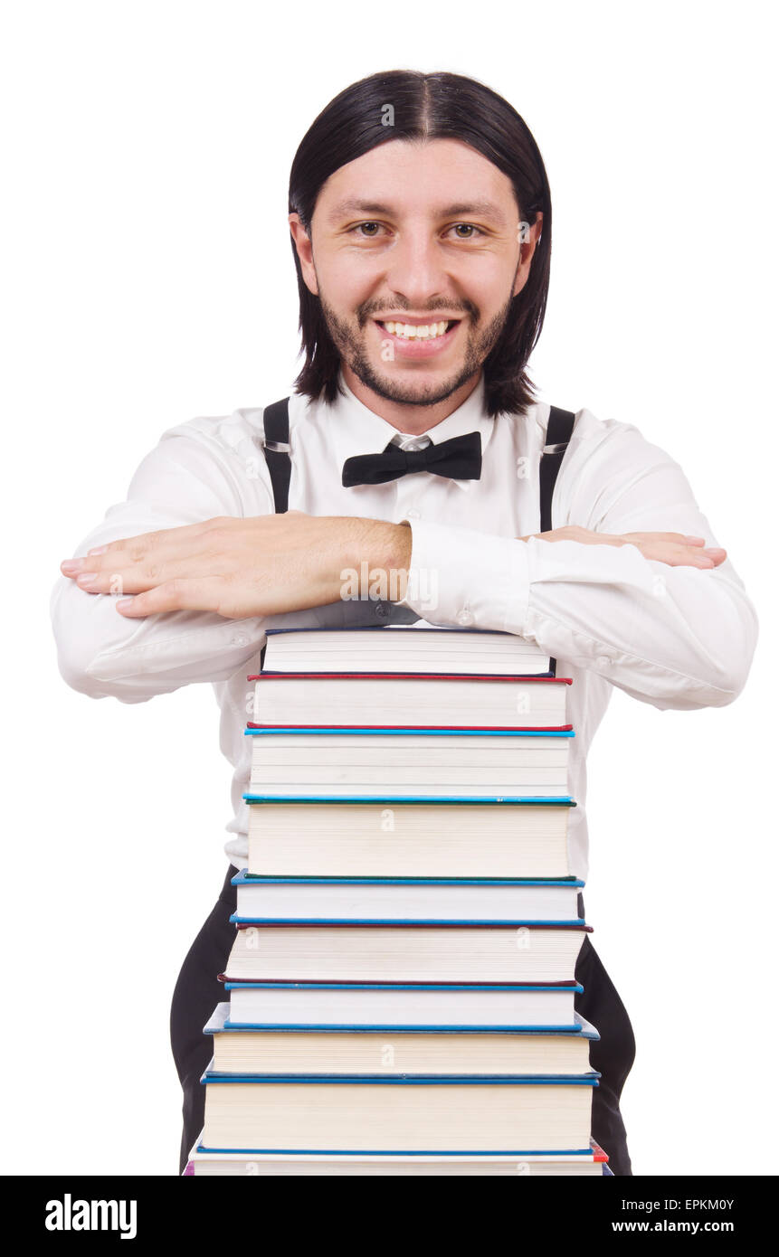 Funny student lots books hi-res stock photography and images - Alamy