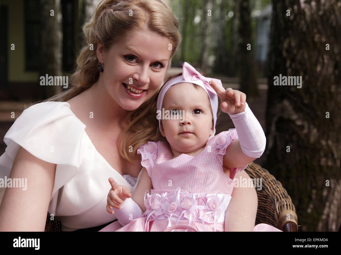 Mather with daughter Stock Photo - Alamy