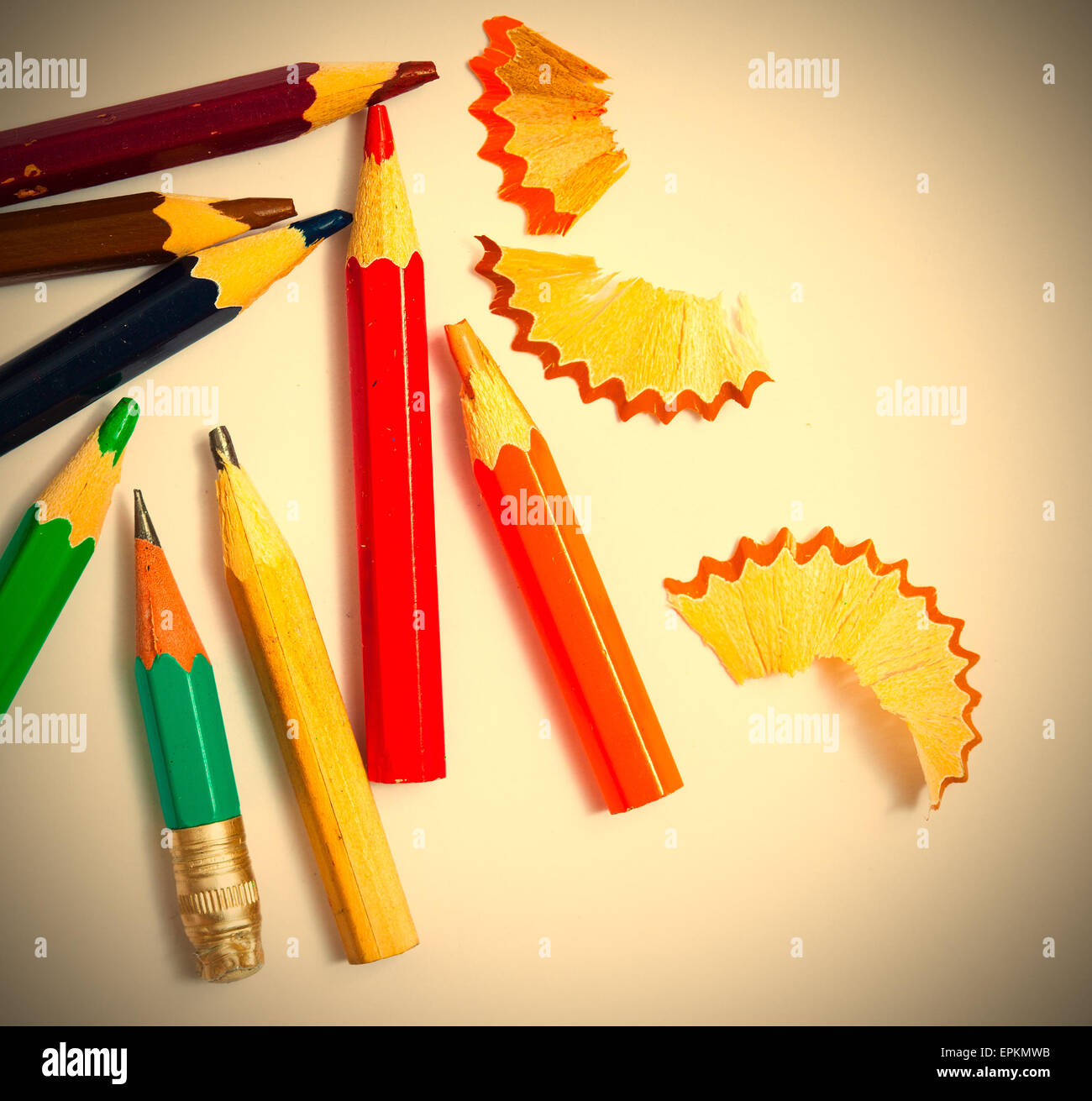 set of vintage pencils Stock Photo - Alamy