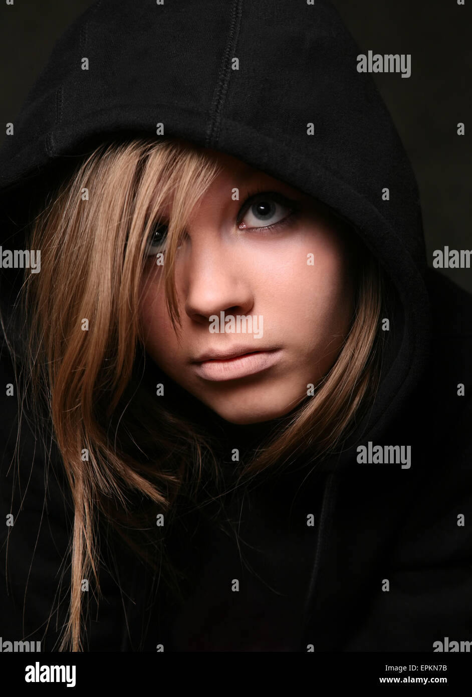 Black hood hi-res stock photography and images - Alamy