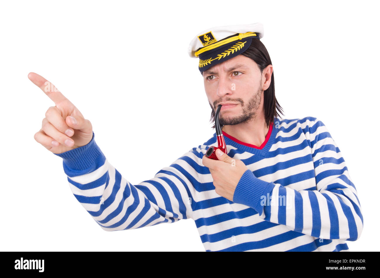 Funny sailor isolated on the white Stock Photo - Alamy