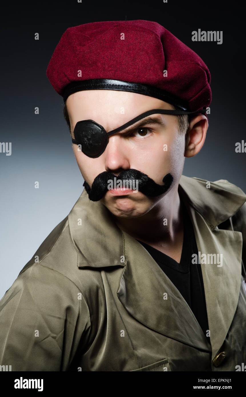 Funny soldier in military concept Stock Photo - Alamy