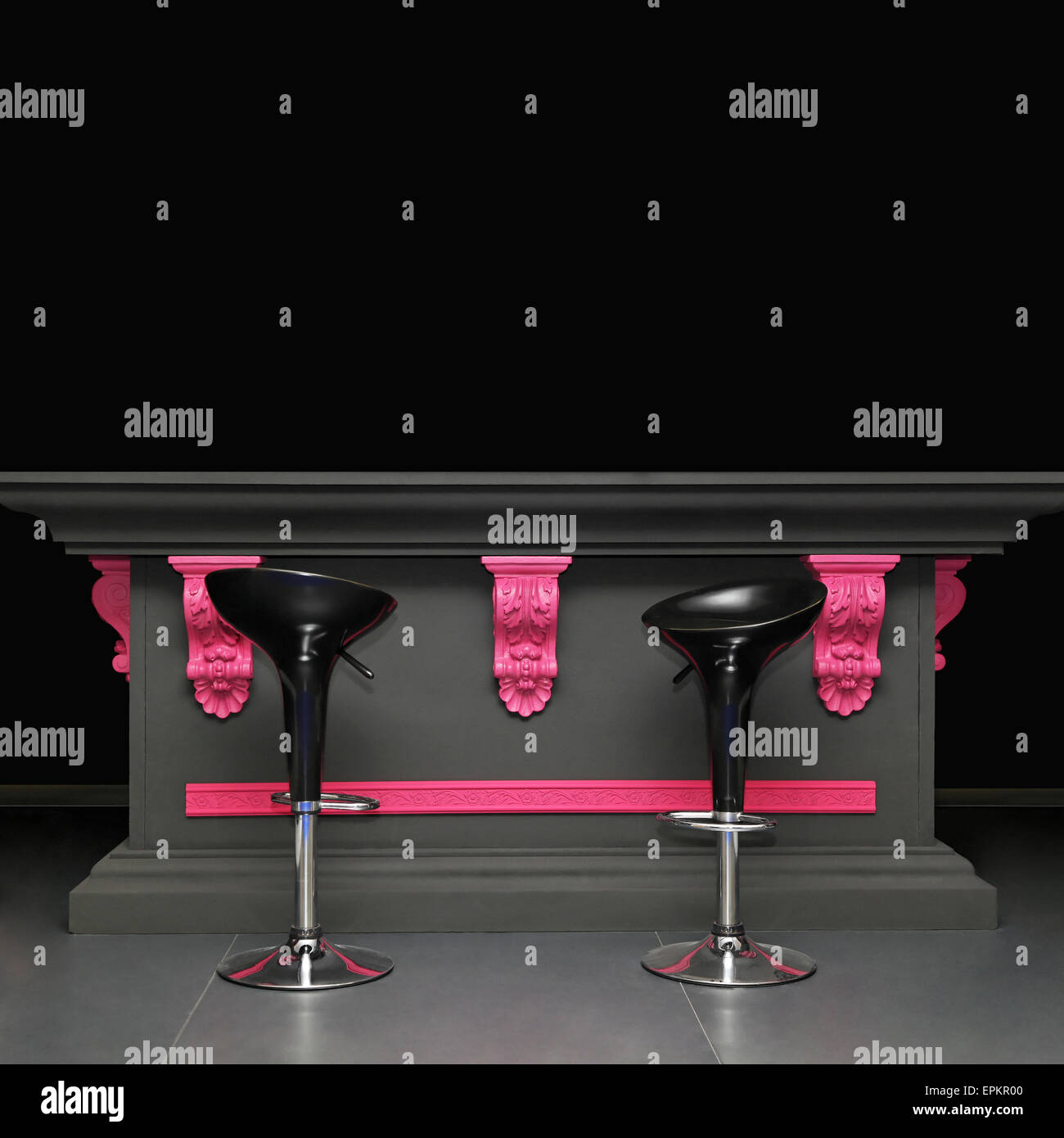 Black stools hi-res stock photography and images - Alamy