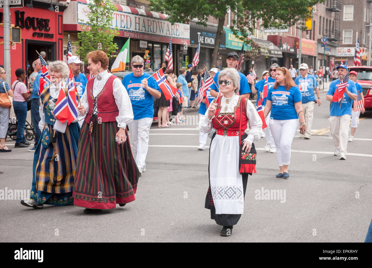 Thousands march and watch the 64th Annual 17th of May Parade in Bay ...