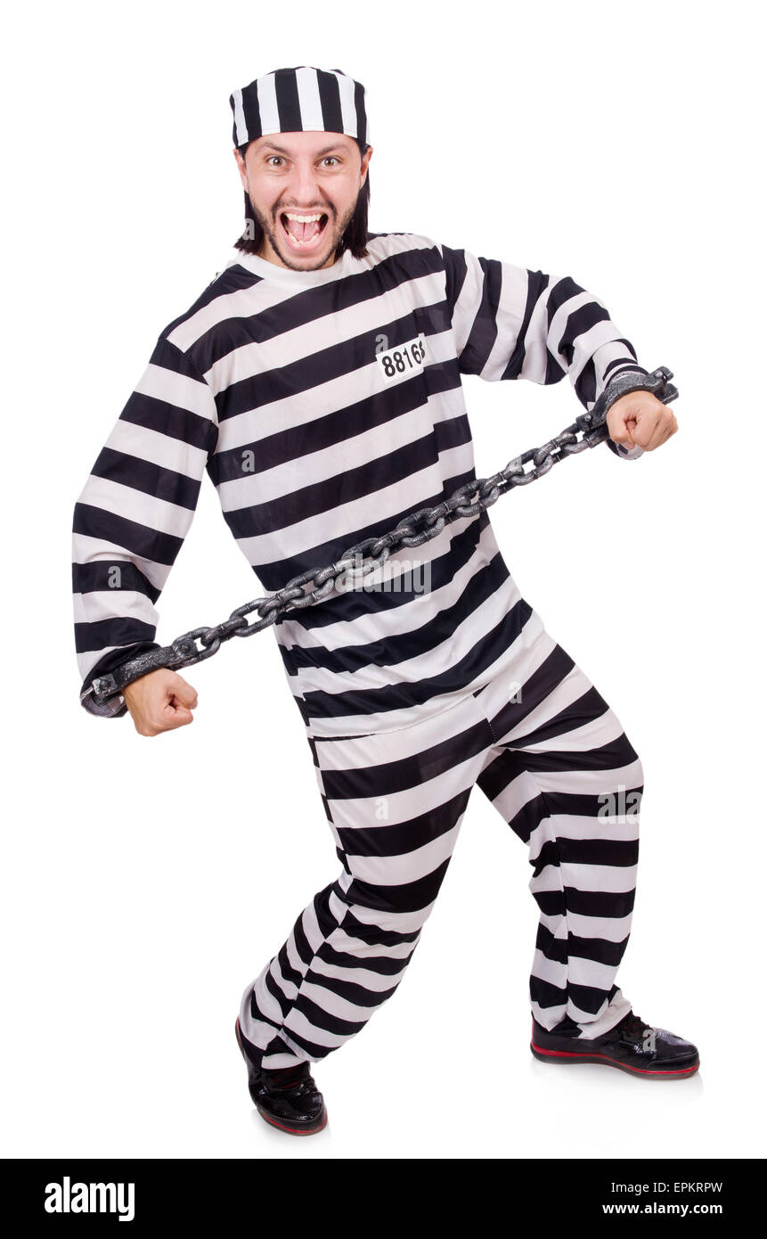Prison inmate isolated on the white background Stock Photo - Alamy