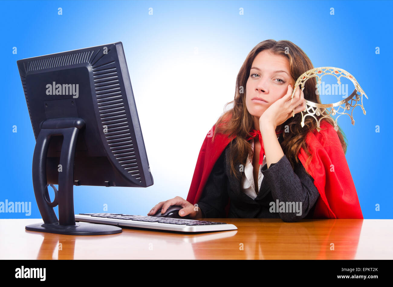 Office queen isolated on the white Stock Photo - Alamy
