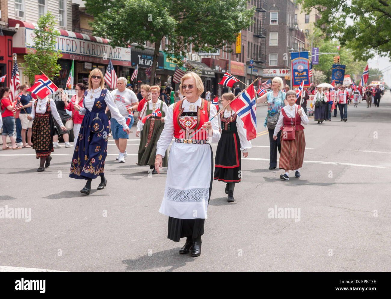 Thousands march and watch the 64th Annual 17th of May Parade in Bay ...