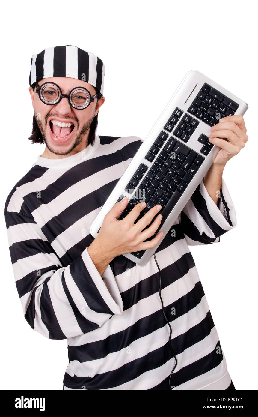 Prison inmate isolated on the white background Stock Photo - Alamy