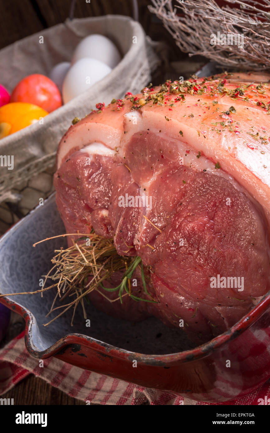 raw Easter roast - crisp and fresh Stock Photo - Alamy