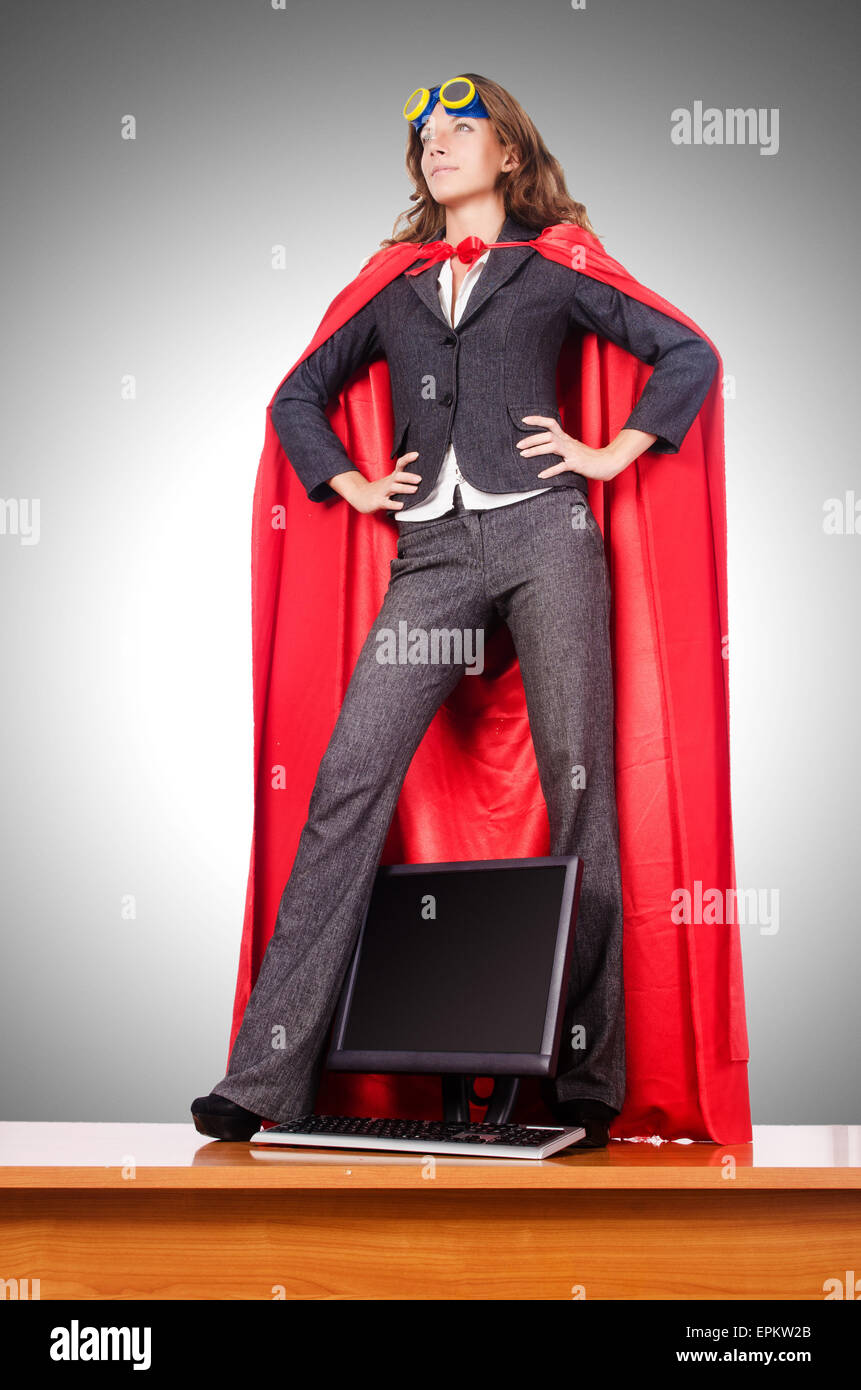 Girl posing superwoman hi-res stock photography and images - Alamy