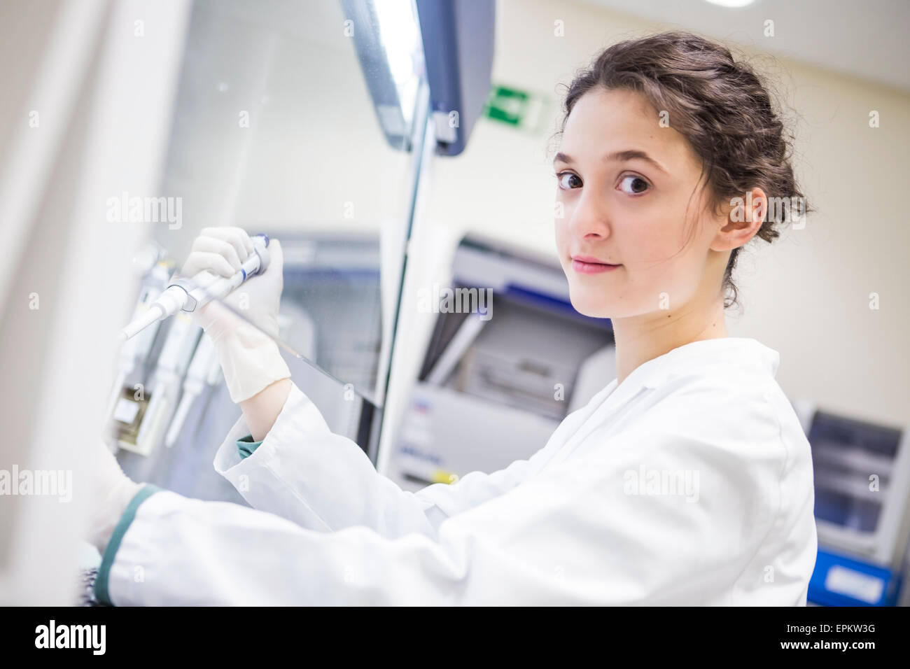 Young lab technician working in PCR lab Stock Photo - Alamy