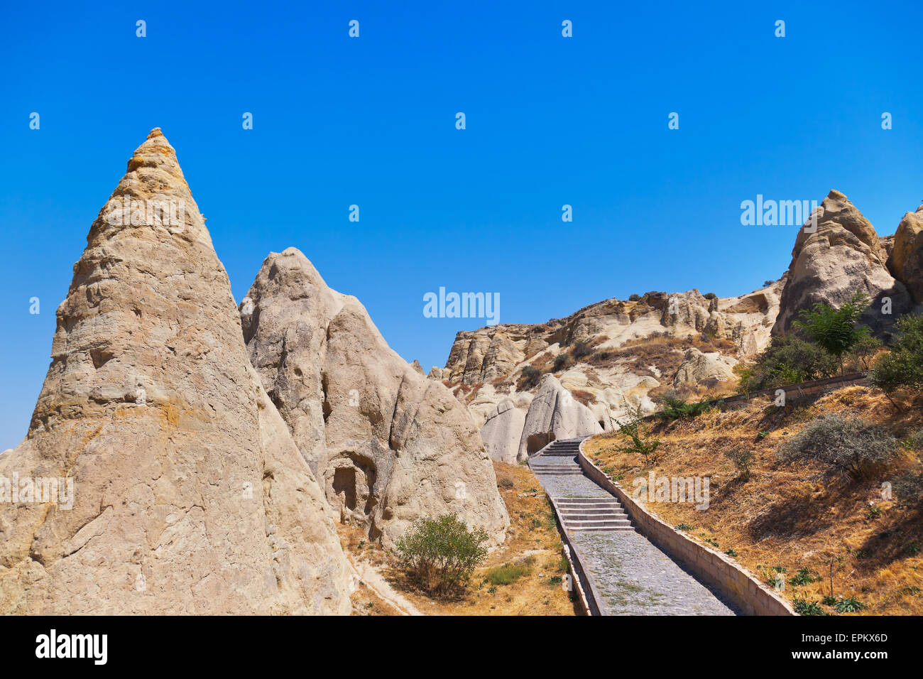 Cave city in Cappadocia Turkey Stock Photo - Alamy