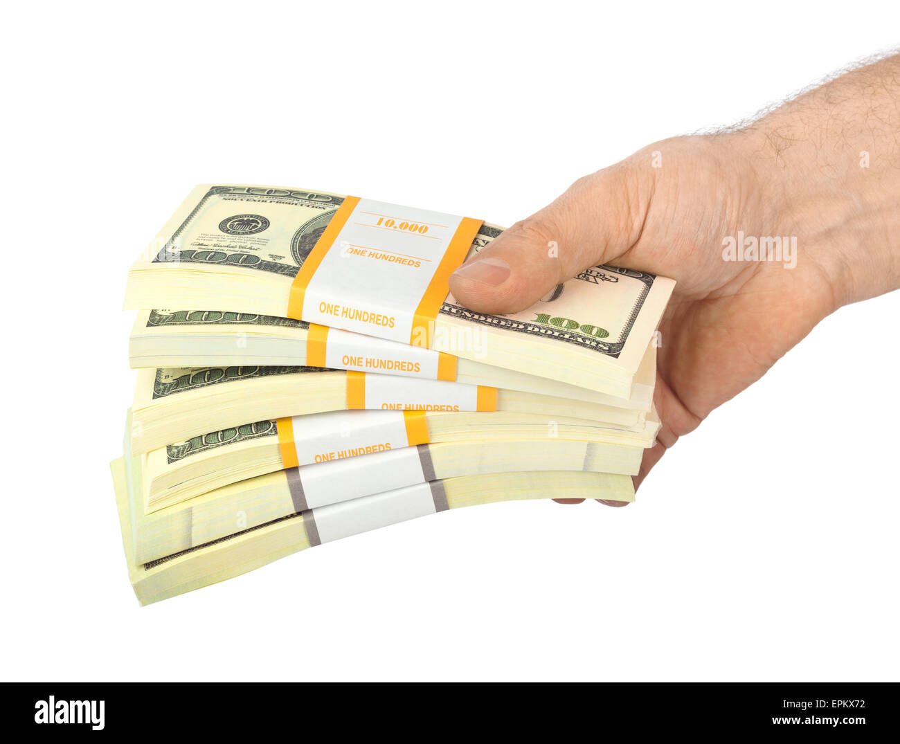 Hand with money Stock Photo - Alamy
