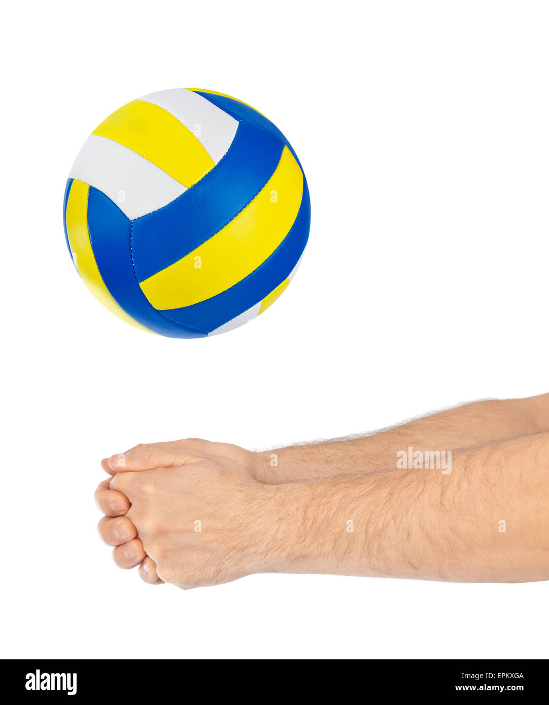 Hand and volleyball Stock Photo - Alamy