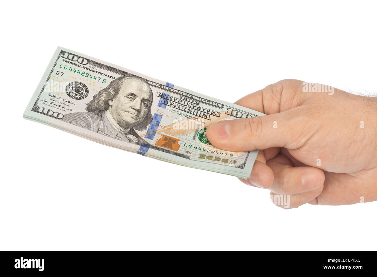 Hand with money Stock Photo - Alamy