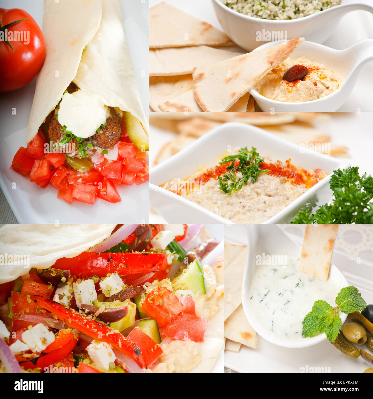 Arab middle east food collection Stock Photo - Alamy