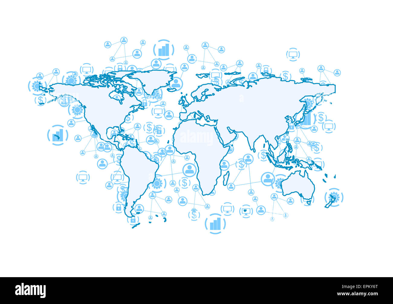 World communication abstract tech background Stock Photo - Alamy