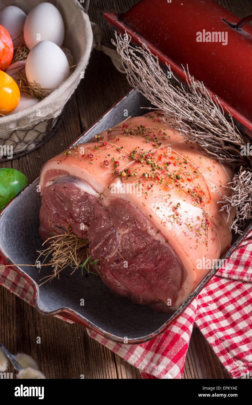 raw Easter roast - crisp and fresh Stock Photo - Alamy