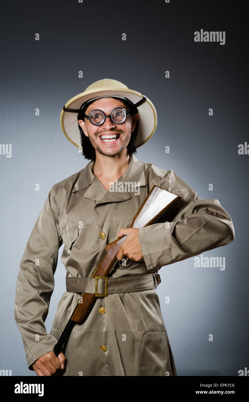 Funny safari hunter rifle hi-res stock photography and images - Alamy