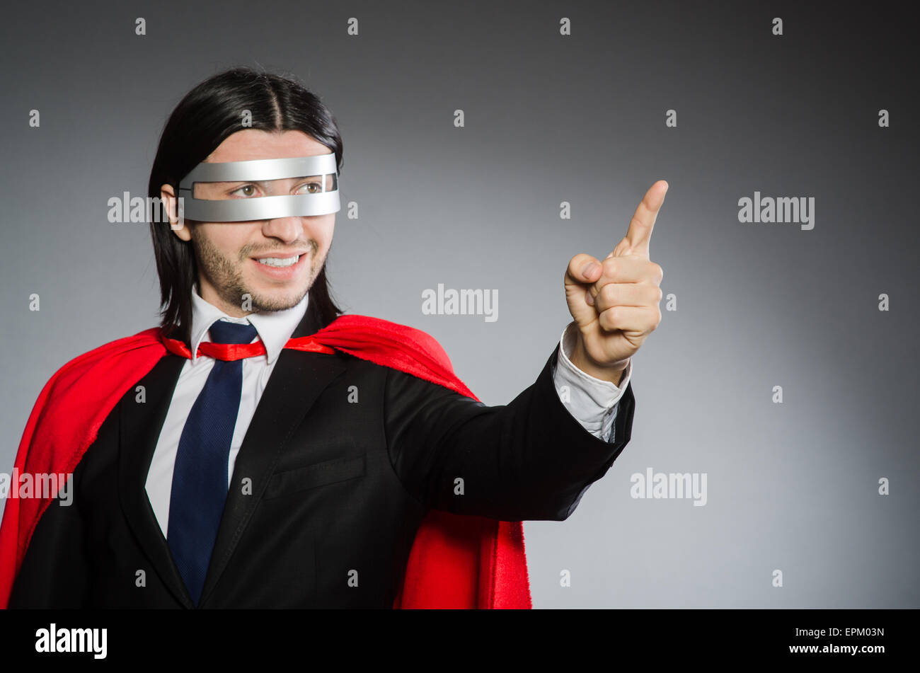 Man wearing red clothing in funny concept Stock Photo - Alamy