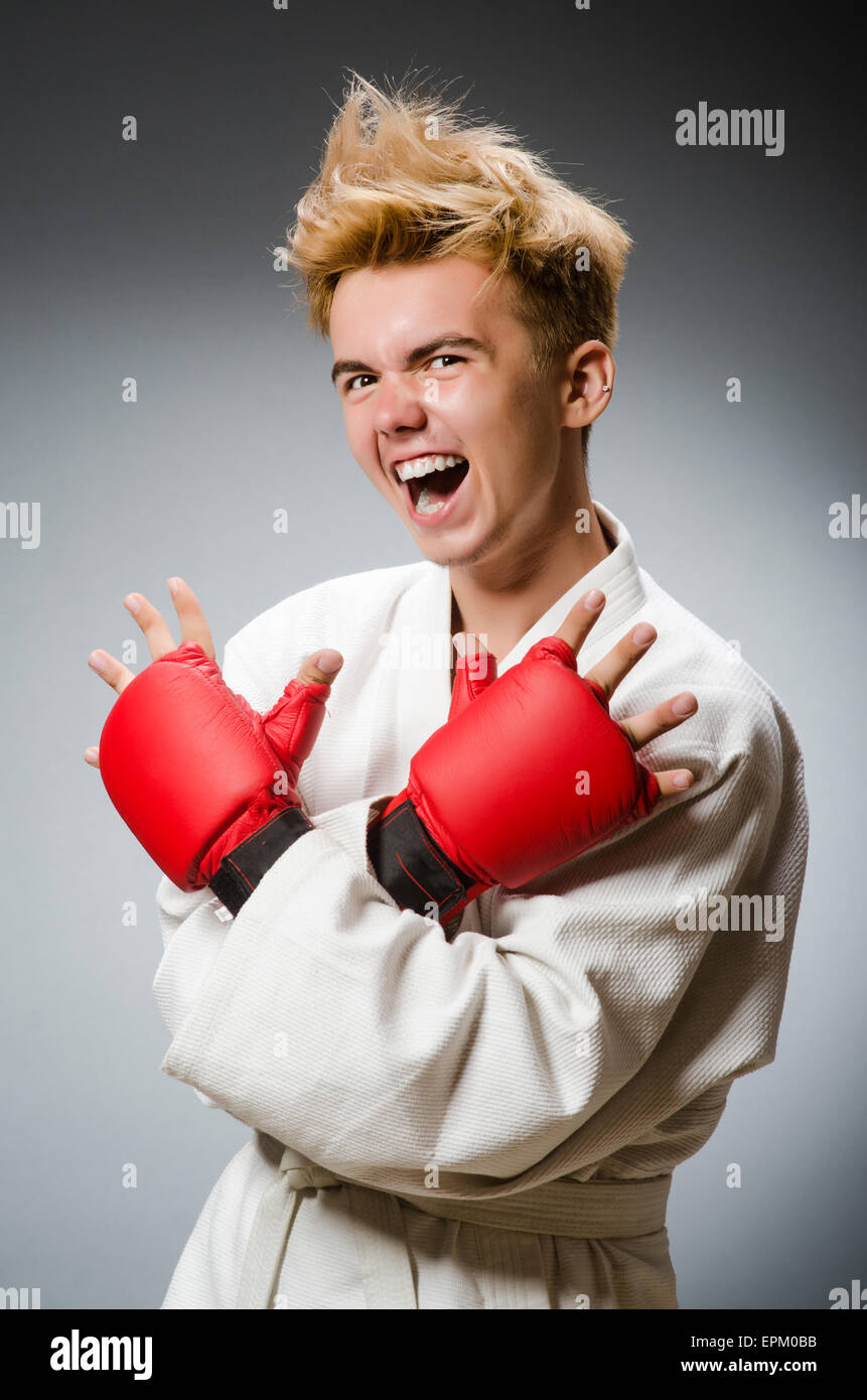 Funny boxer in sport concept Stock Photo - Alamy