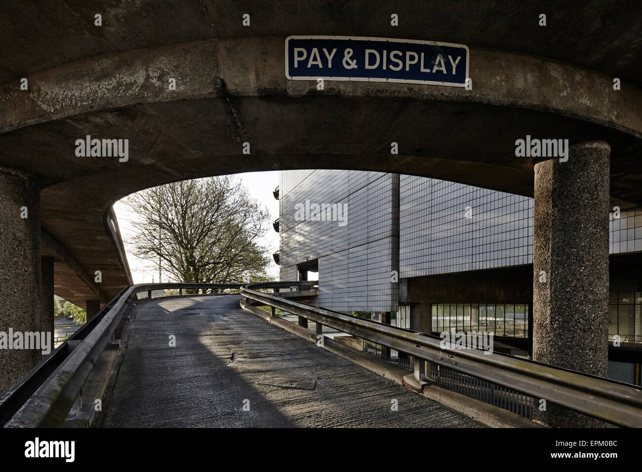Carpark ramp and sign at Preston Bus Station, Lancashire, England, UK ...