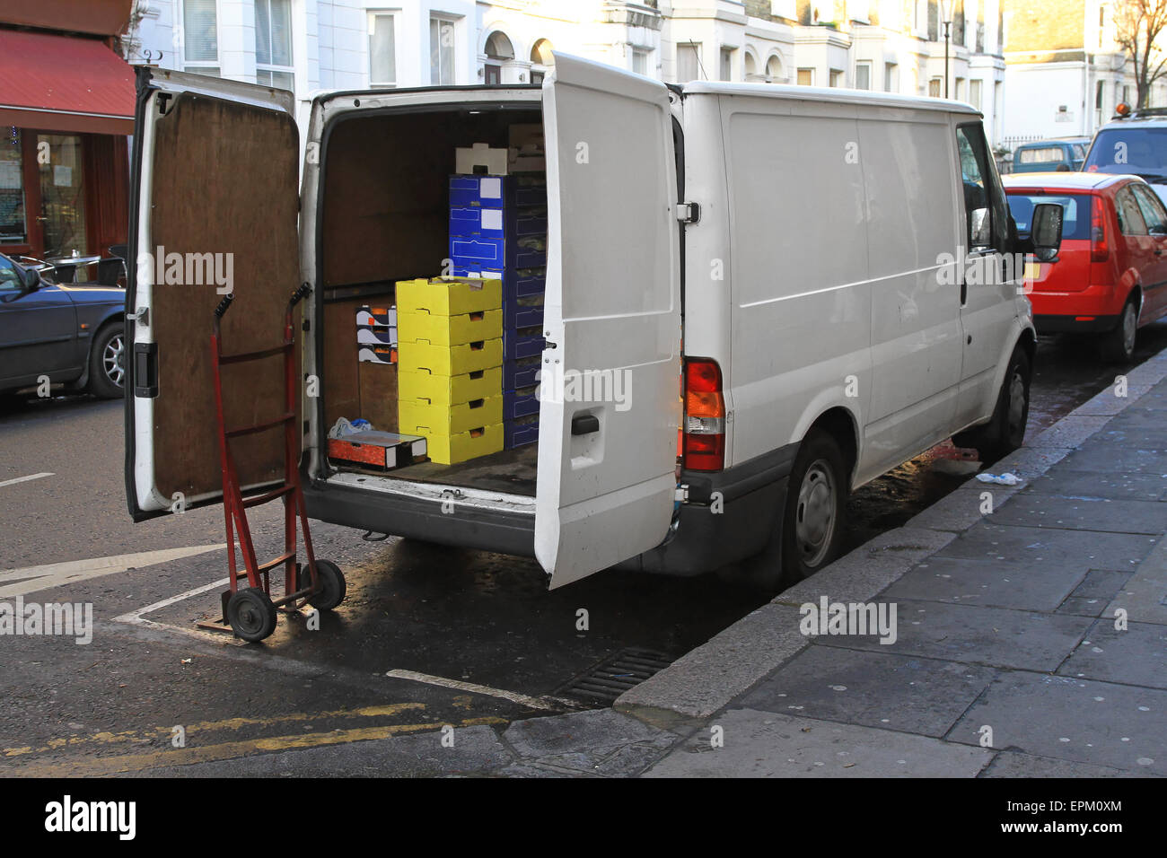 Delivering goods delivery van hi-res stock photography and images - Alamy