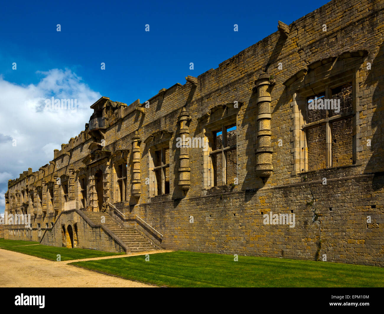 The Terrace Range ruins at Bolsover Castle in Derbyshire England UK a ...