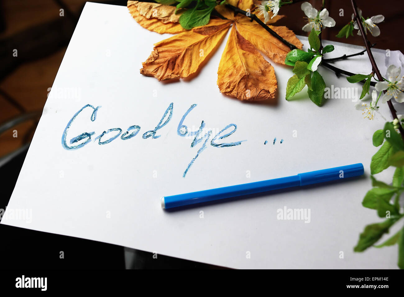 Good bye message hi-res stock photography and images - Alamy