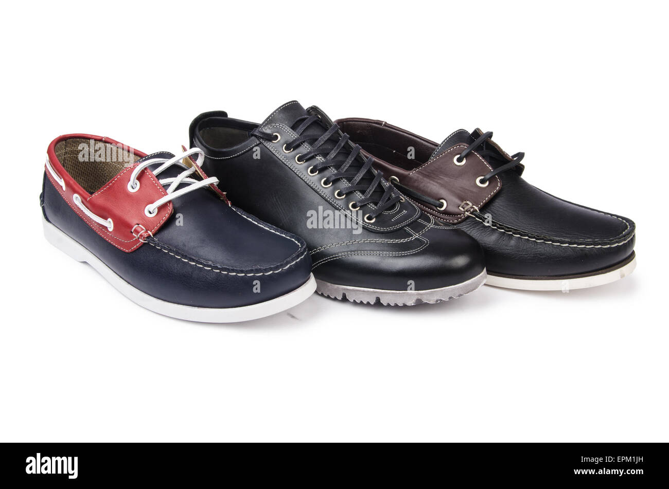 Male shoes isolated on white Stock Photo - Alamy
