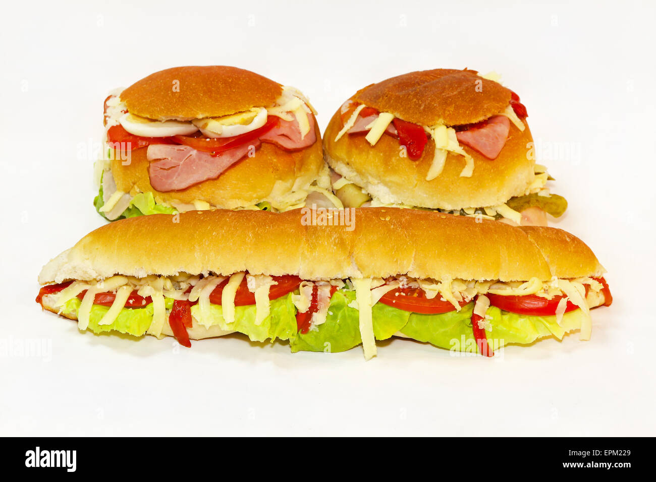 Two buns and one big juicy sandwich Stock Photo - Alamy