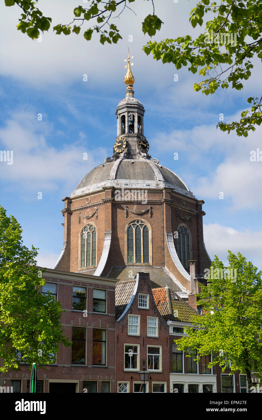 Marekerk with a round dome on the Lange Mare in Leiden, Netherlands ...