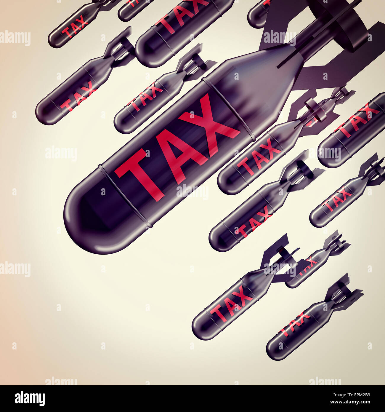 3d image of tax bomb Stock Photo - Alamy