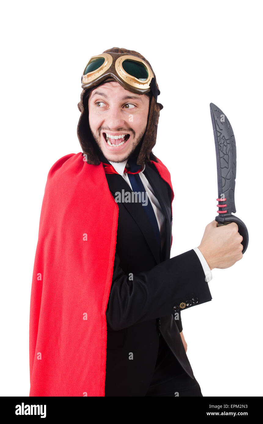 Man wearing aviator hat goggles hi-res stock photography and images - Alamy