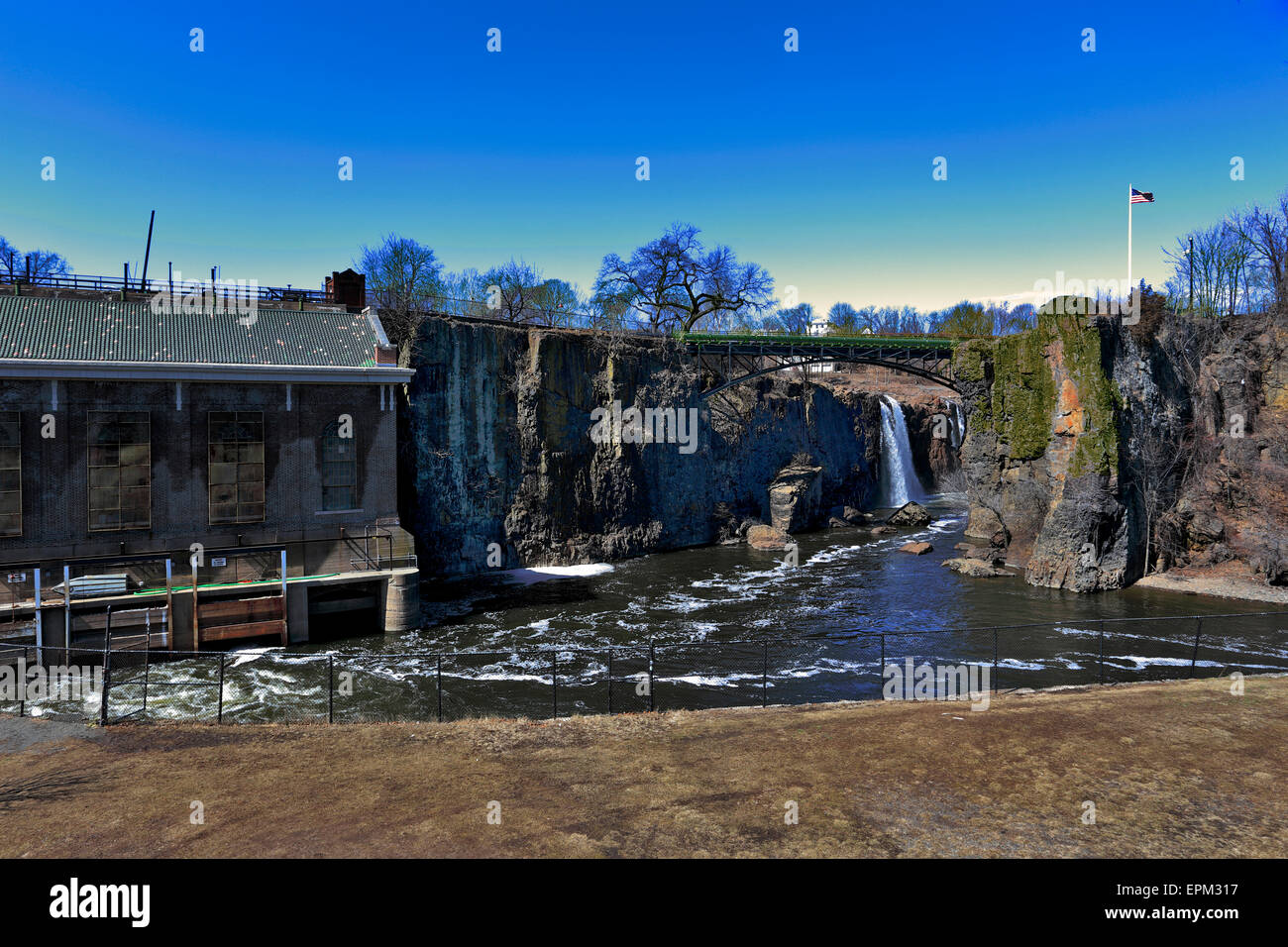 Paterson Falls National Historic Site Paterson New Jersey Stock Photo ...