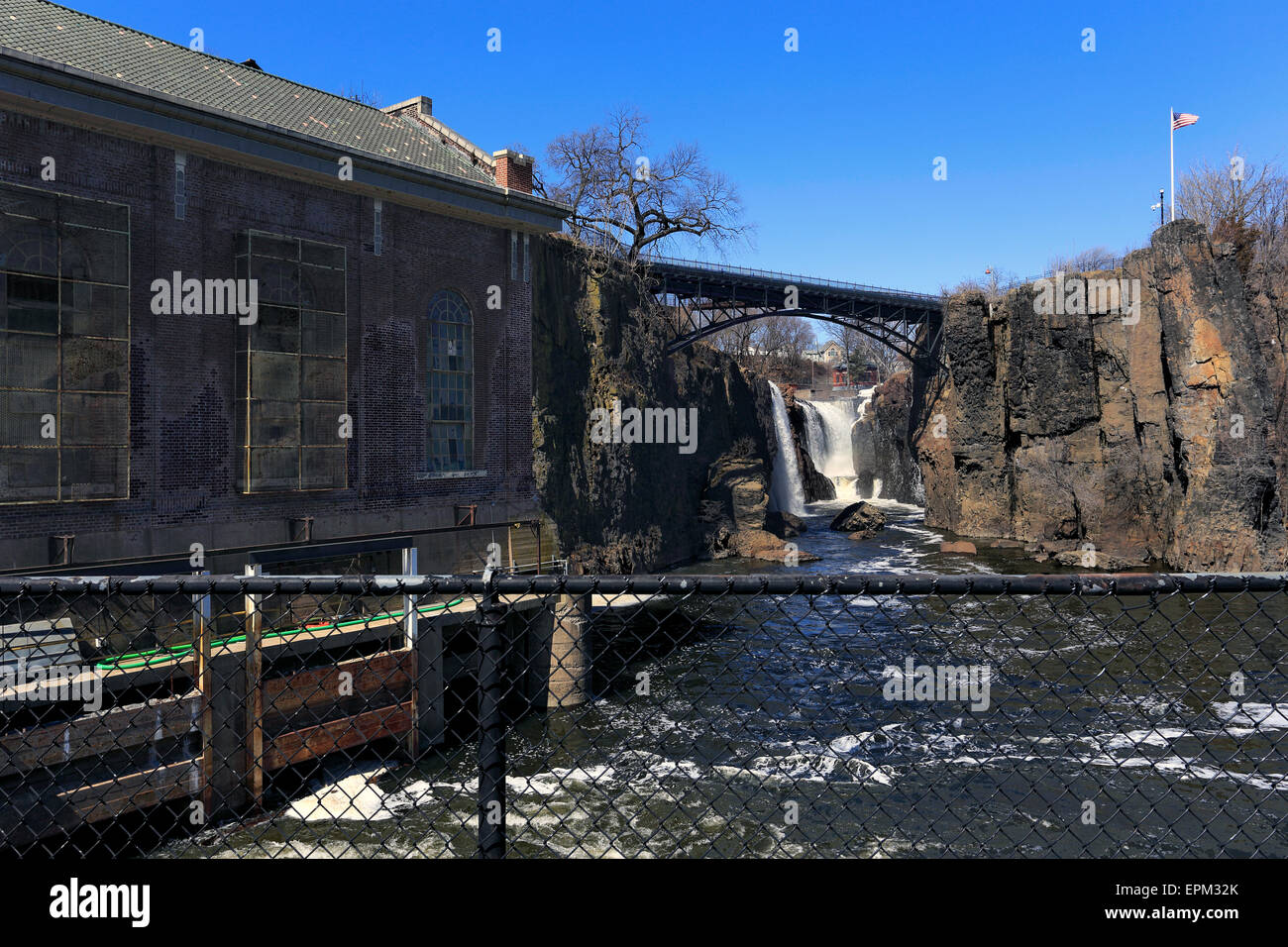 Paterson Falls National Historic Site Paterson New Jersey Stock Photo ...