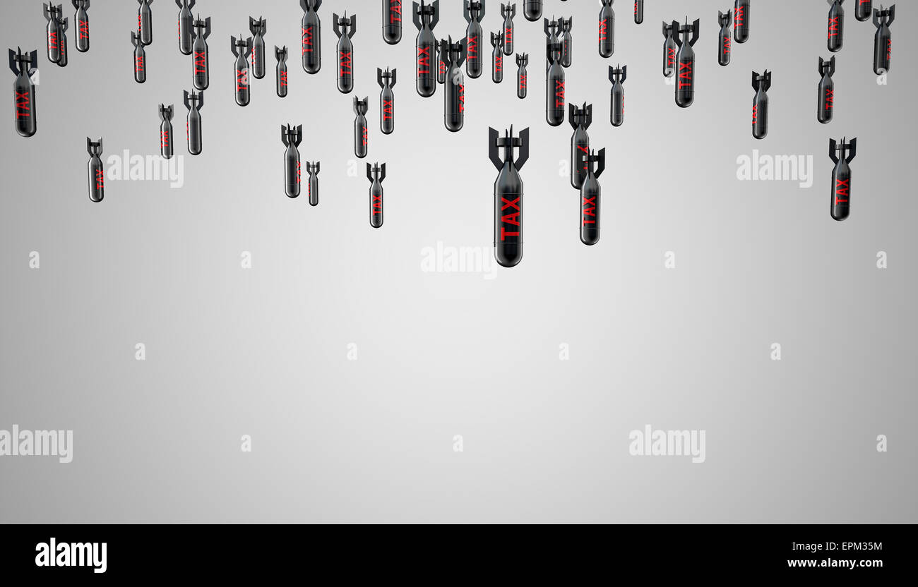 3d image of tax bomb Stock Photo - Alamy