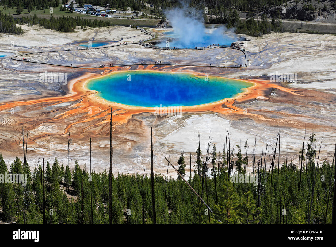 USA, Yellowstone National Park, Lower Geyser Basin, Midway Geyser Basin ...
