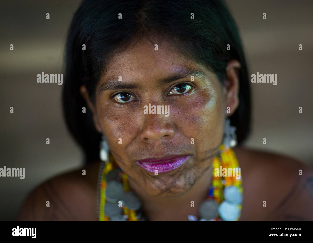 Panama, Darien Province, Bajo Chiquito, Woman Of The Native Indian ...