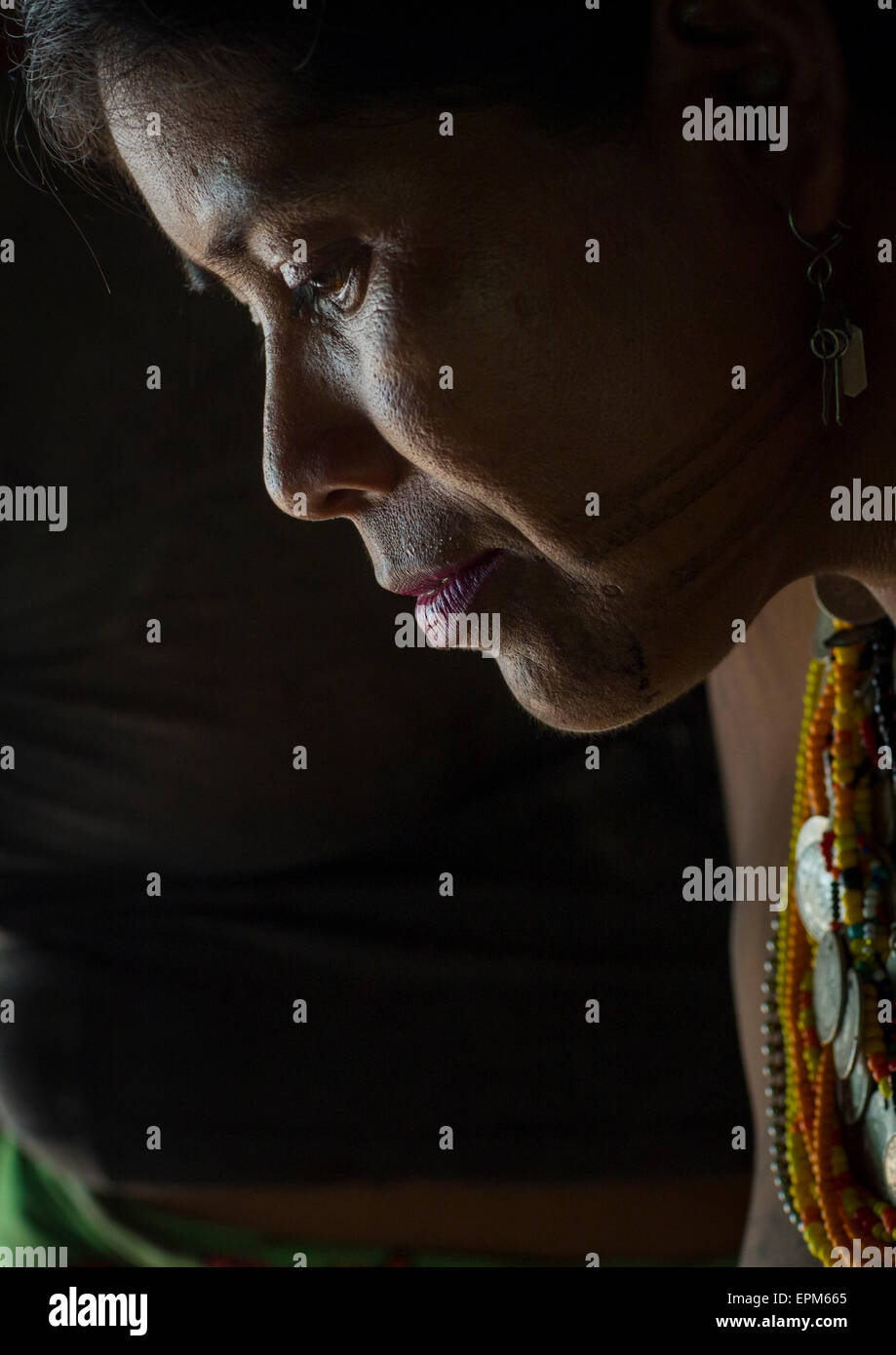 Panama, Darien Province, Bajo Chiquito, Woman Of The Native Indian ...