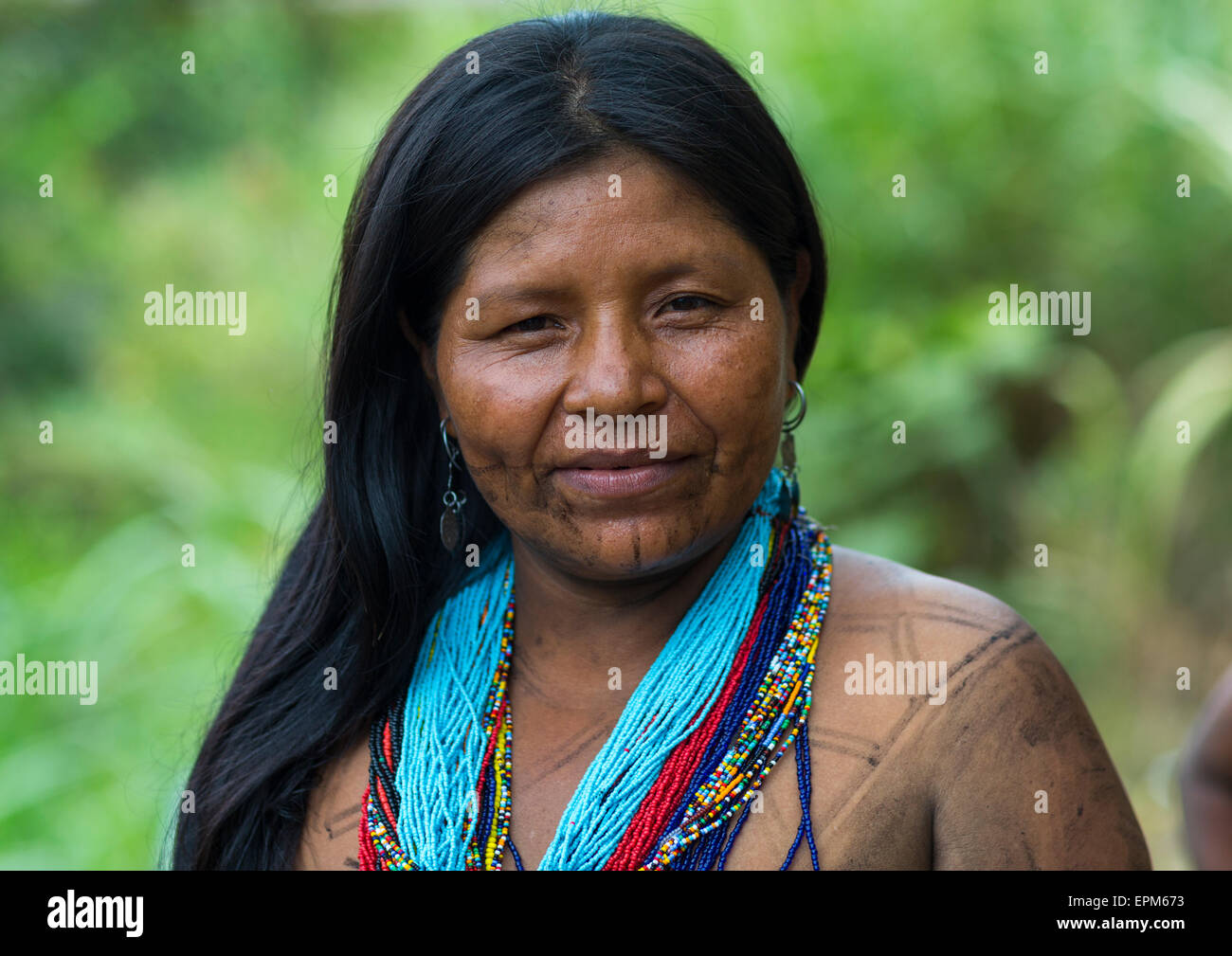 Panama, Darien Province, Bajo Chiquito, Woman Of The Native Indian ...