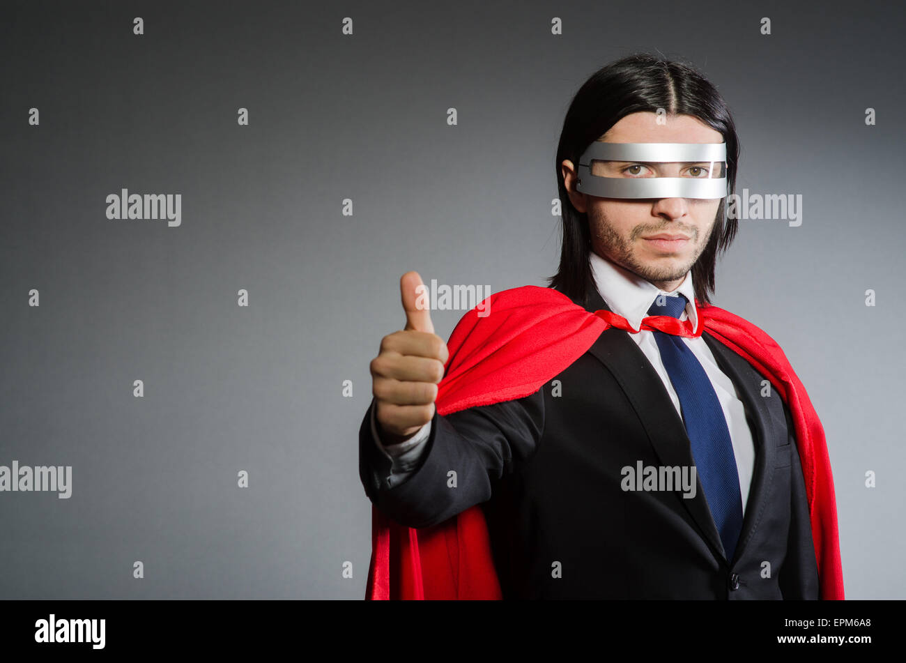 Man wearing red clothing in funny concept Stock Photo - Alamy