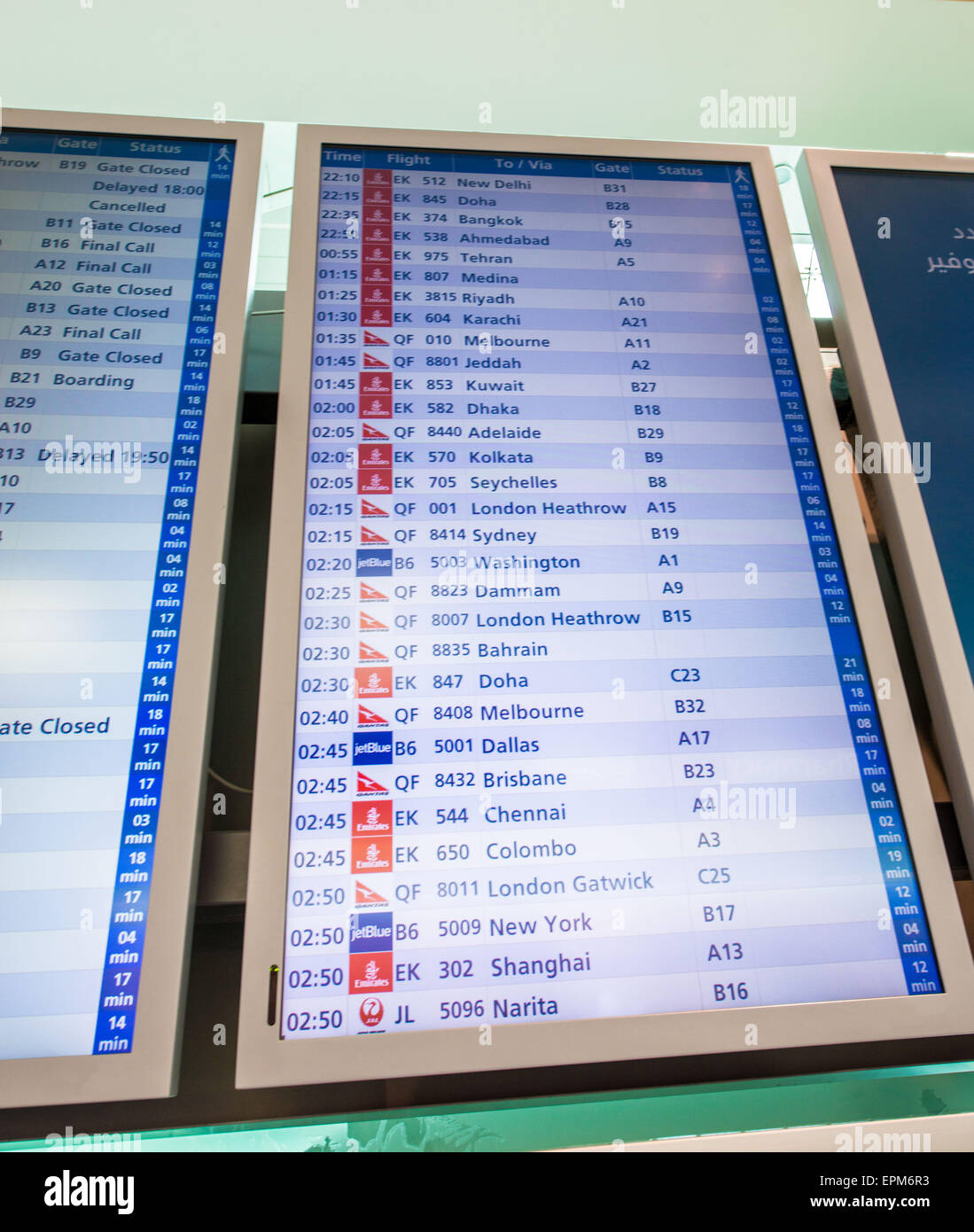 Airplane arrivals chart hi-res stock photography and images - Alamy