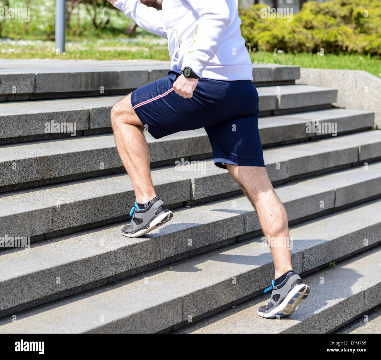 Close up legs running up steps hi-res stock photography and images - Alamy