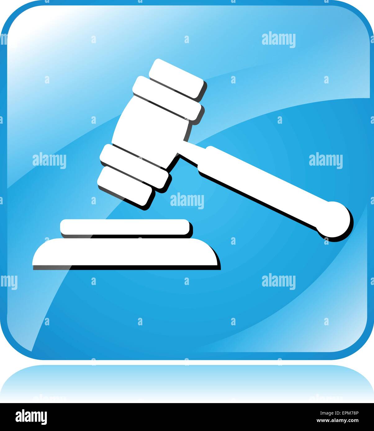 illustration of blue square icon for auction Stock Vector Image & Art ...