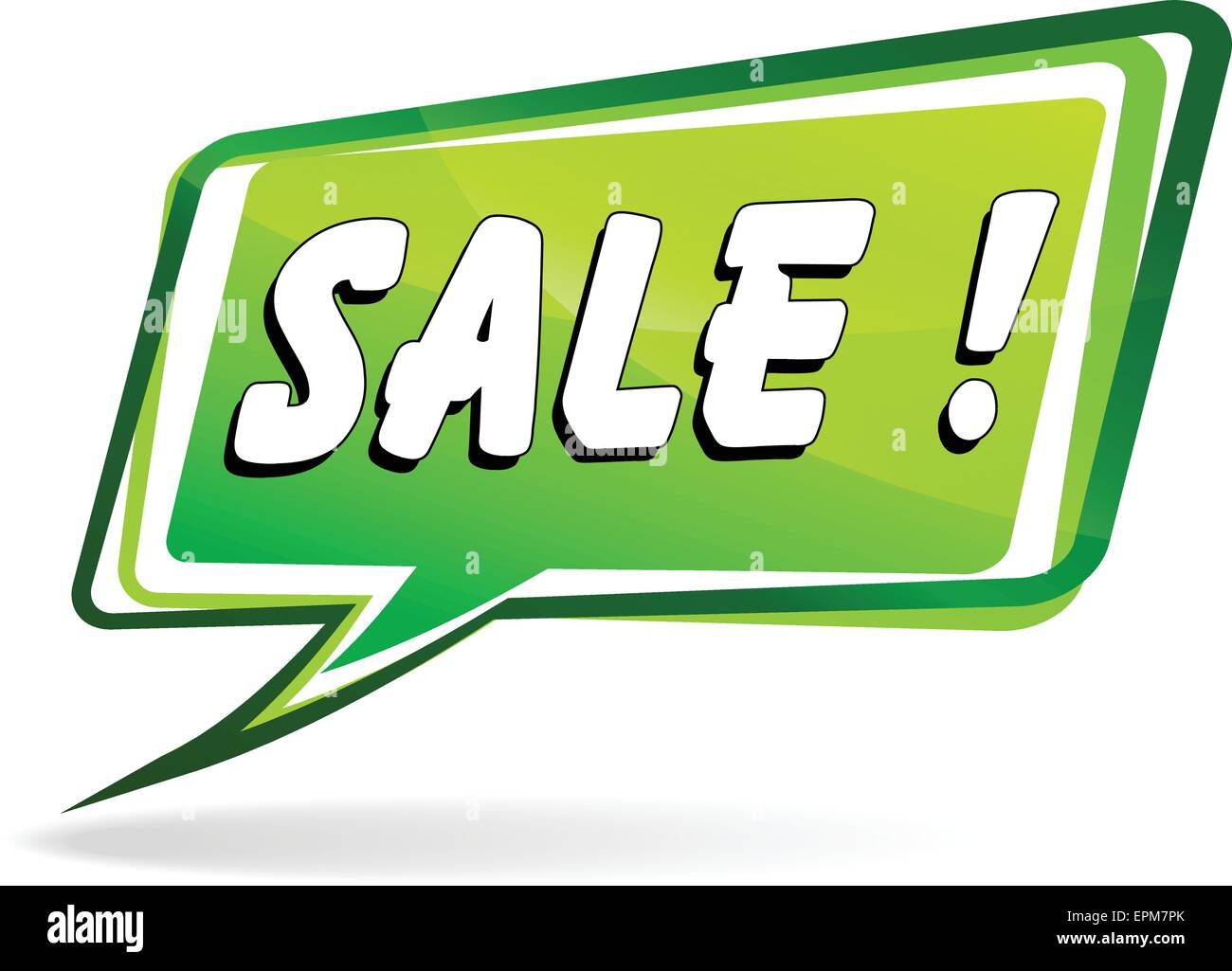 illustration of sale word in green speech Stock Vector Image & Art - Alamy